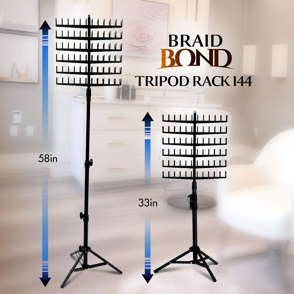 BRAID BOND TRIPOD RACK 144 PEGS BRAIDING HAIR STAND – Laflare USA